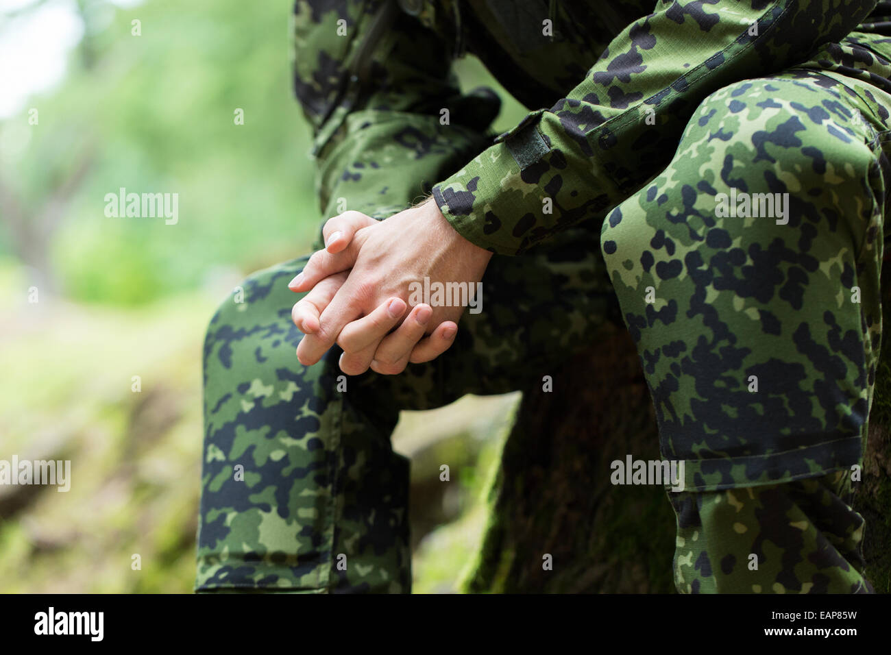 close up of young soldier in military uniform Stock Photo - Alamy