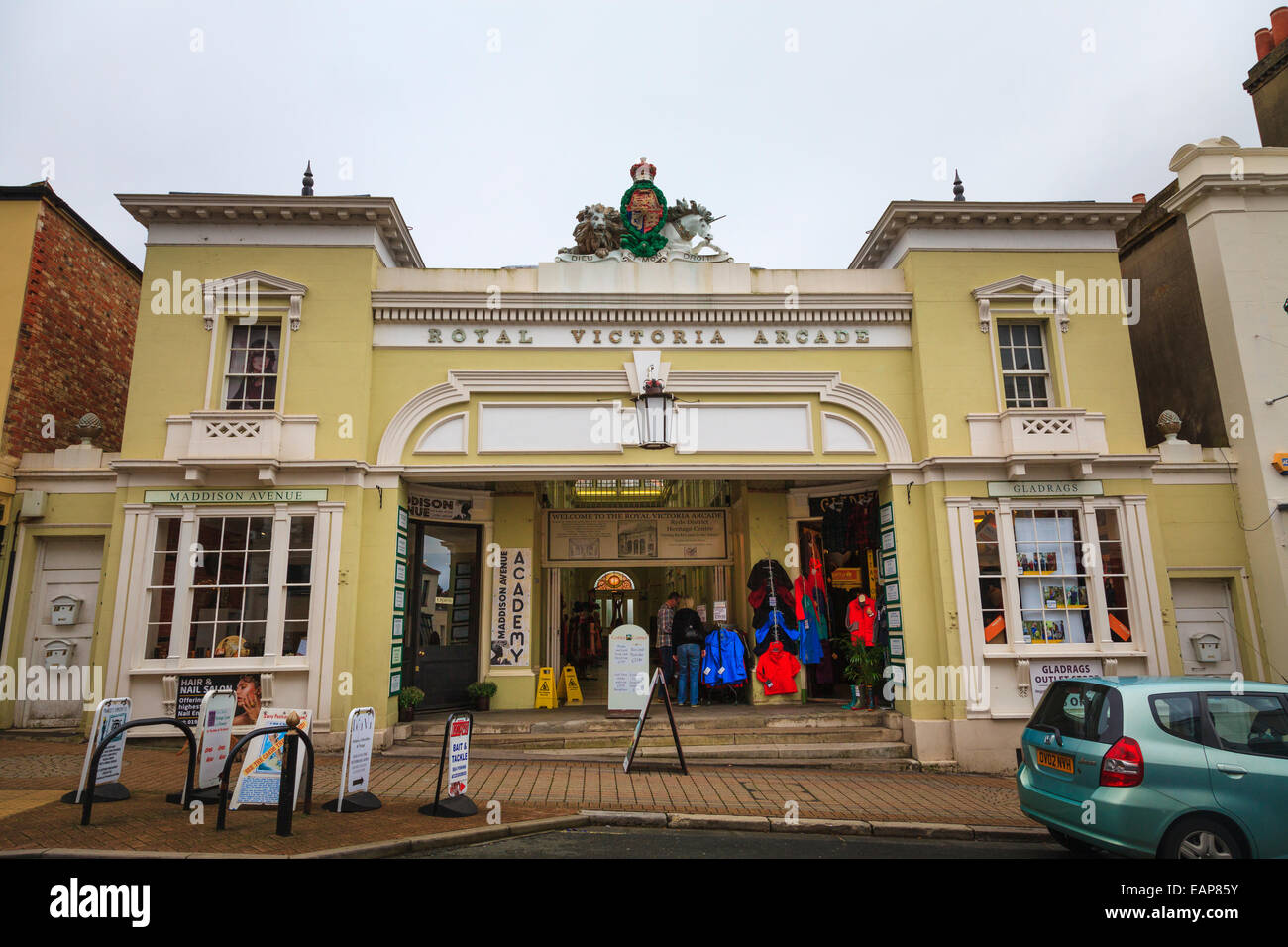 Exterior of the Royal Victoria Arcade In Ryde Isle of Wight Stock Photo ...