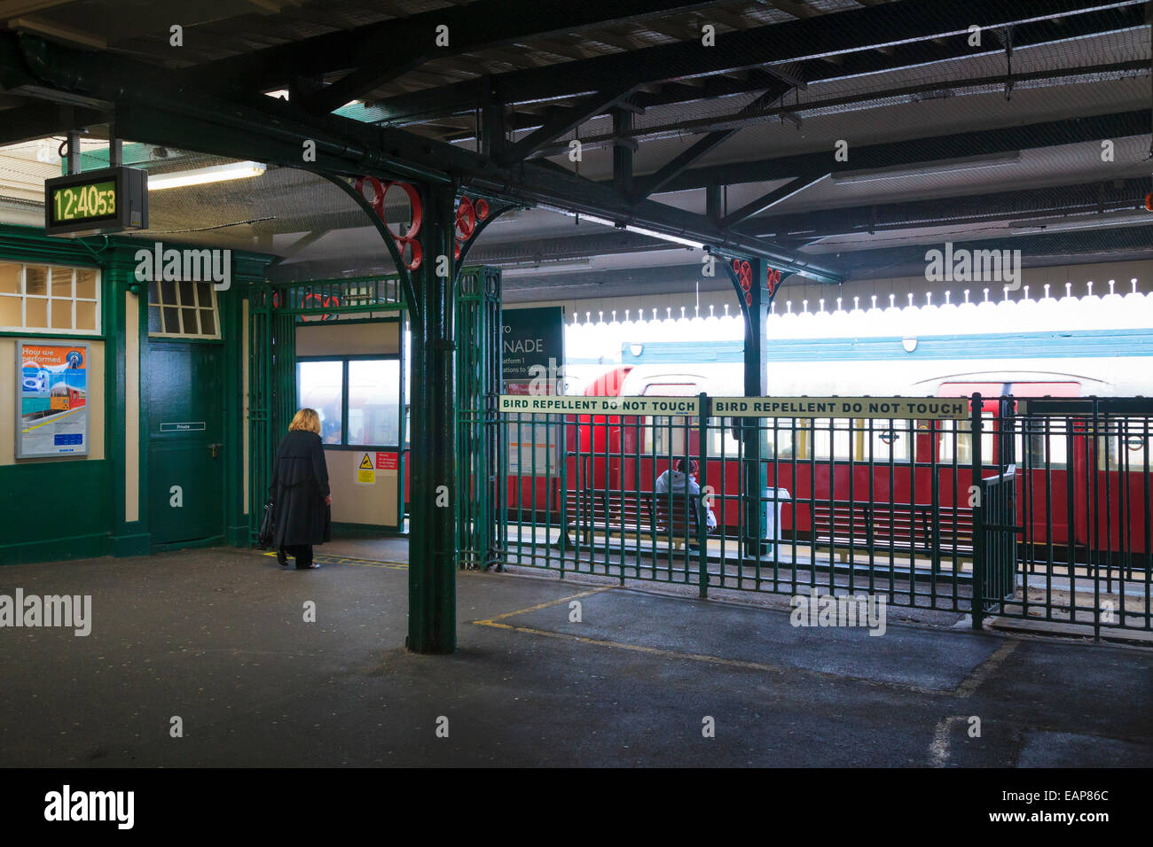 Entrance to the Ryde Pier train station on the Isle of Wight Stock ...