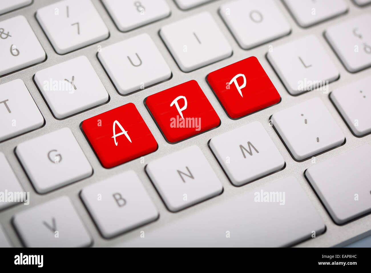 The word "APP" written on metallic keyboard Stock Photo - Alamy