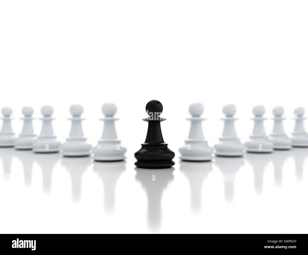 One chess pawn in the front Stock Photo - Alamy