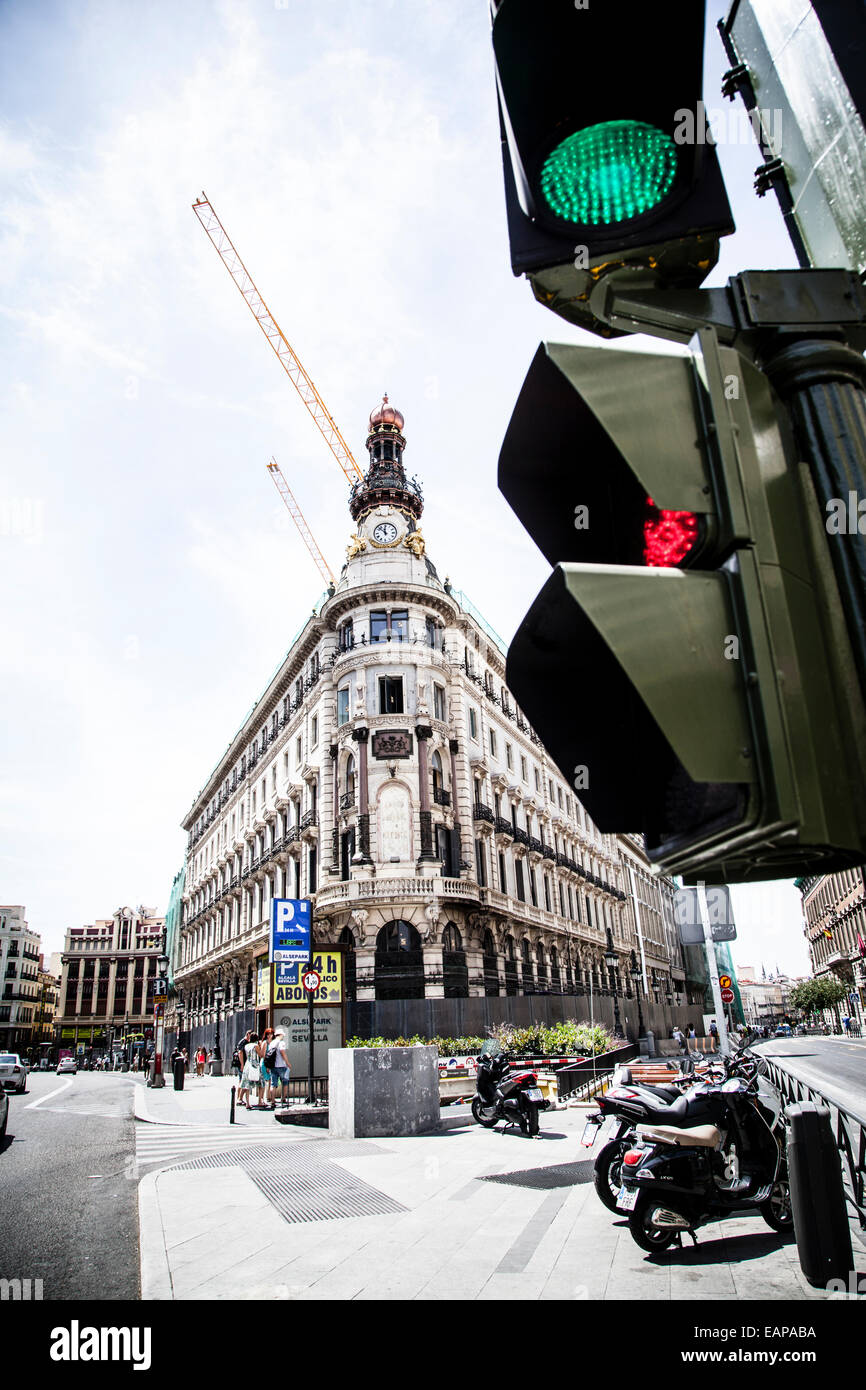 Streets and buildings in Madrid, Spain Stock Photo - Alamy