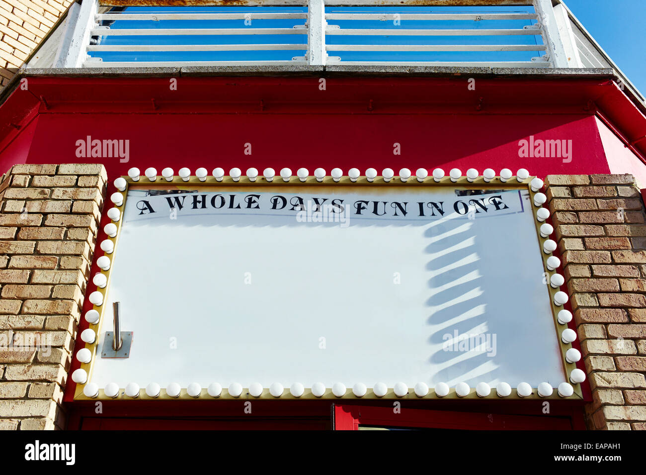 A whole days fun in one sign Stock Photo - Alamy