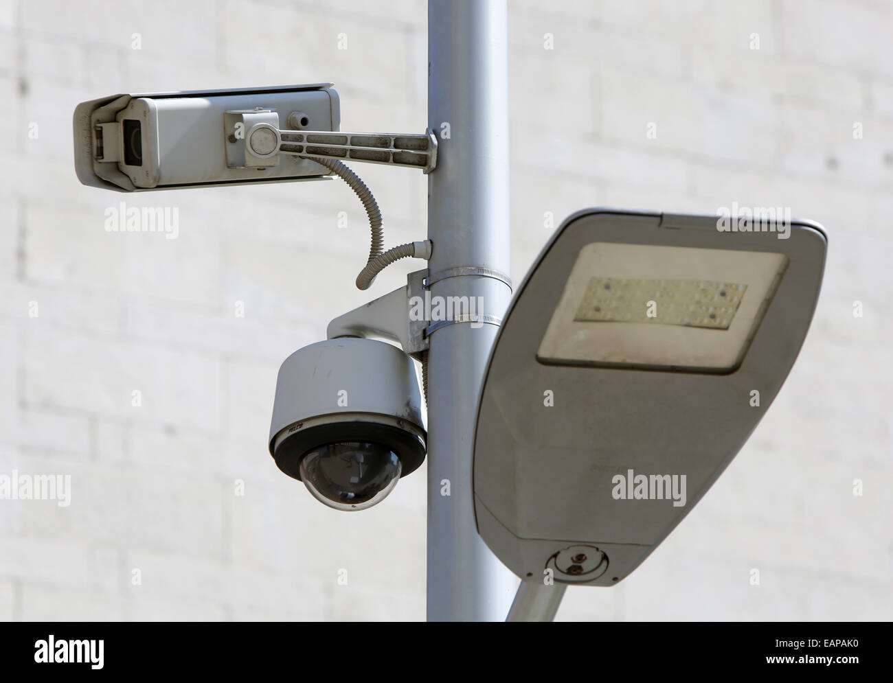 Security surveillance cameras of the streets Stock Photo - Alamy