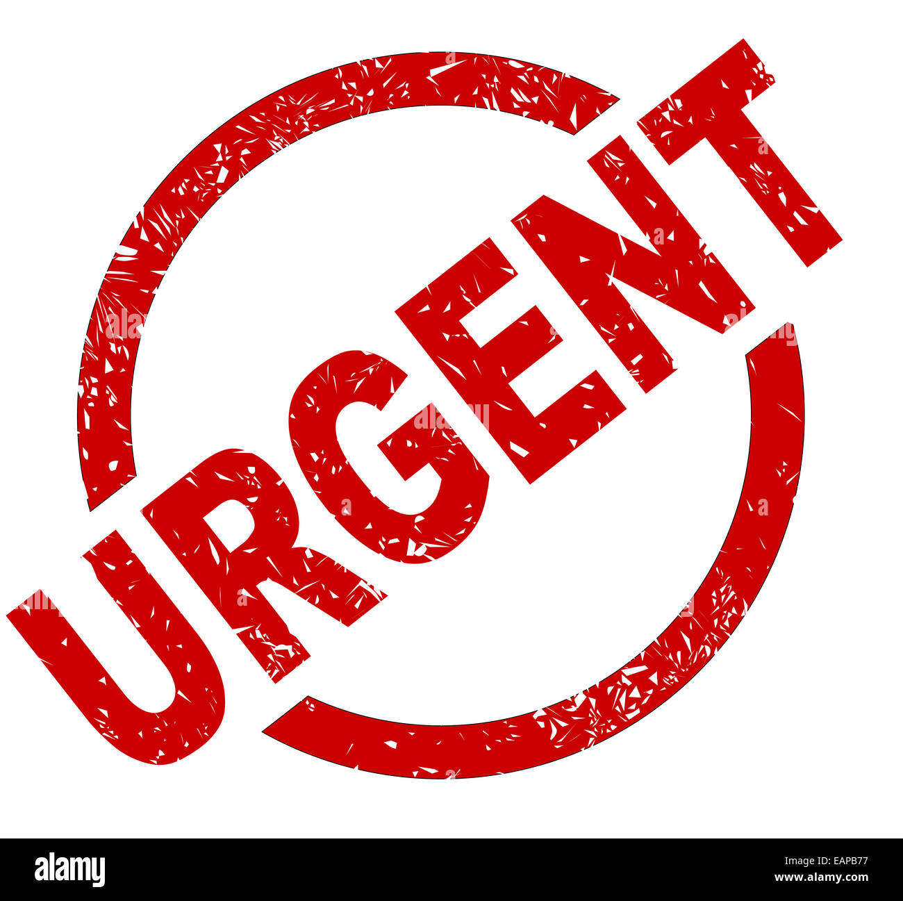 An urgent red ink stamp on a white background Stock Photo - Alamy
