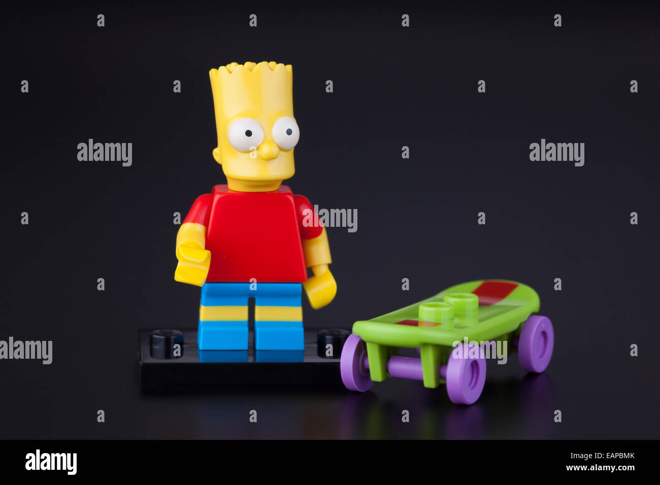 Tambov, Russian Federation - April 30, 2014 Lego Bart Simpson ...