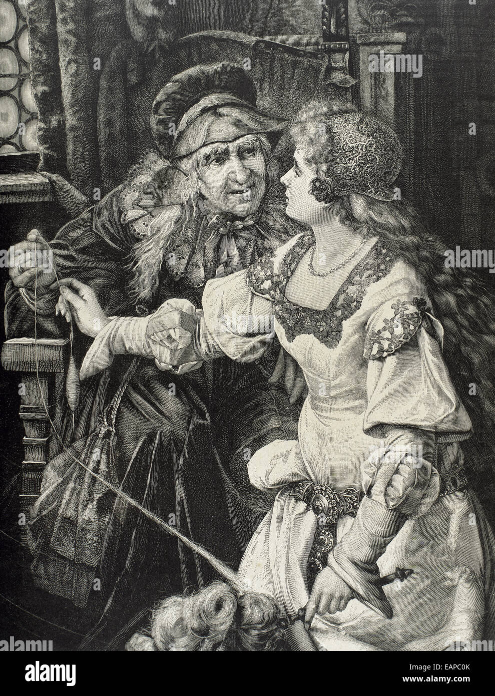 Charles Perrault (1628-1703). French writer. The Beauty Sleeping in the ...