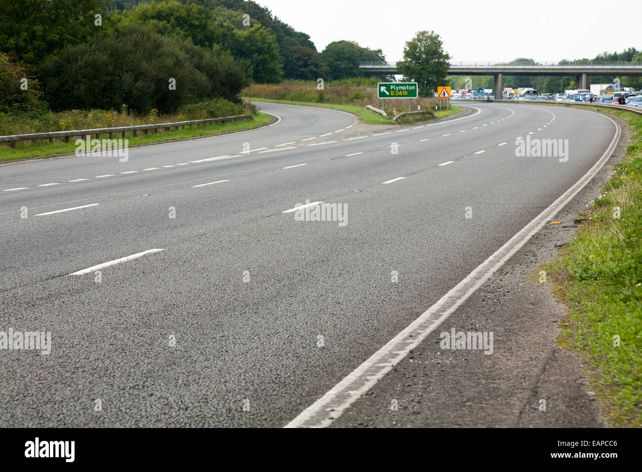 Open A 38 trunk road / no traffic travelling due to it being ...