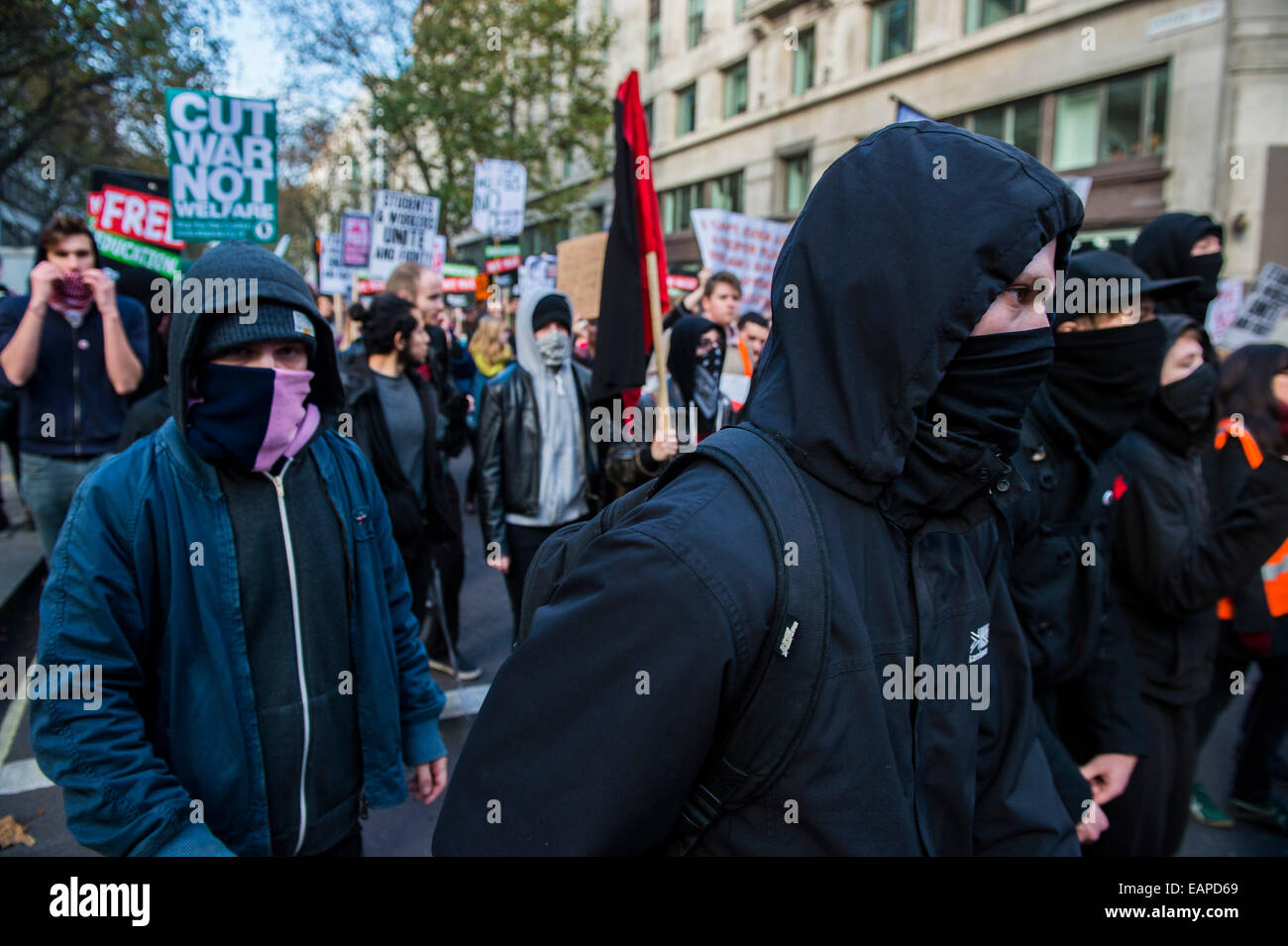 Mask masked anarchist protest hi-res stock photography and images - Alamy
