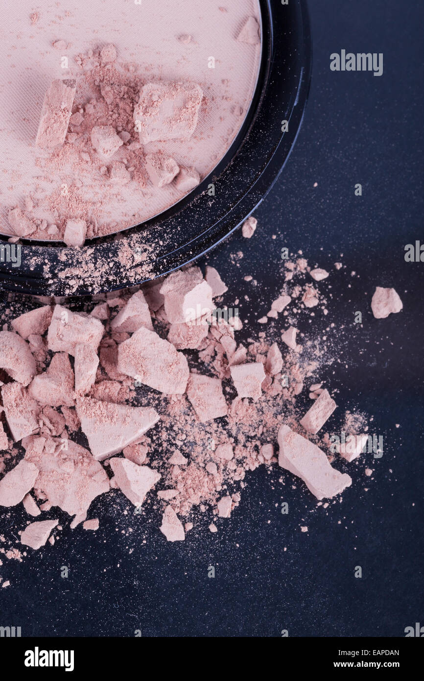 Face foundation powder product with crumbled texture Stock Photo - Alamy