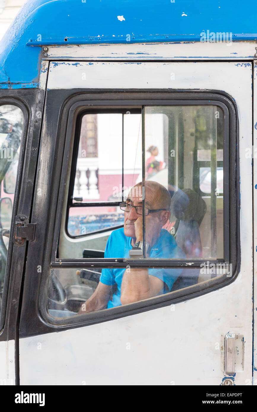 Old bus driver hi-res stock photography and images - Alamy