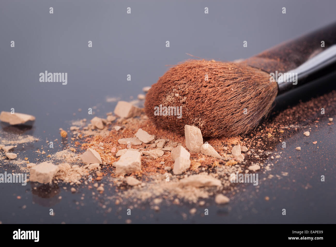 Face foundation powder product with crumbled texture Stock Photo - Alamy
