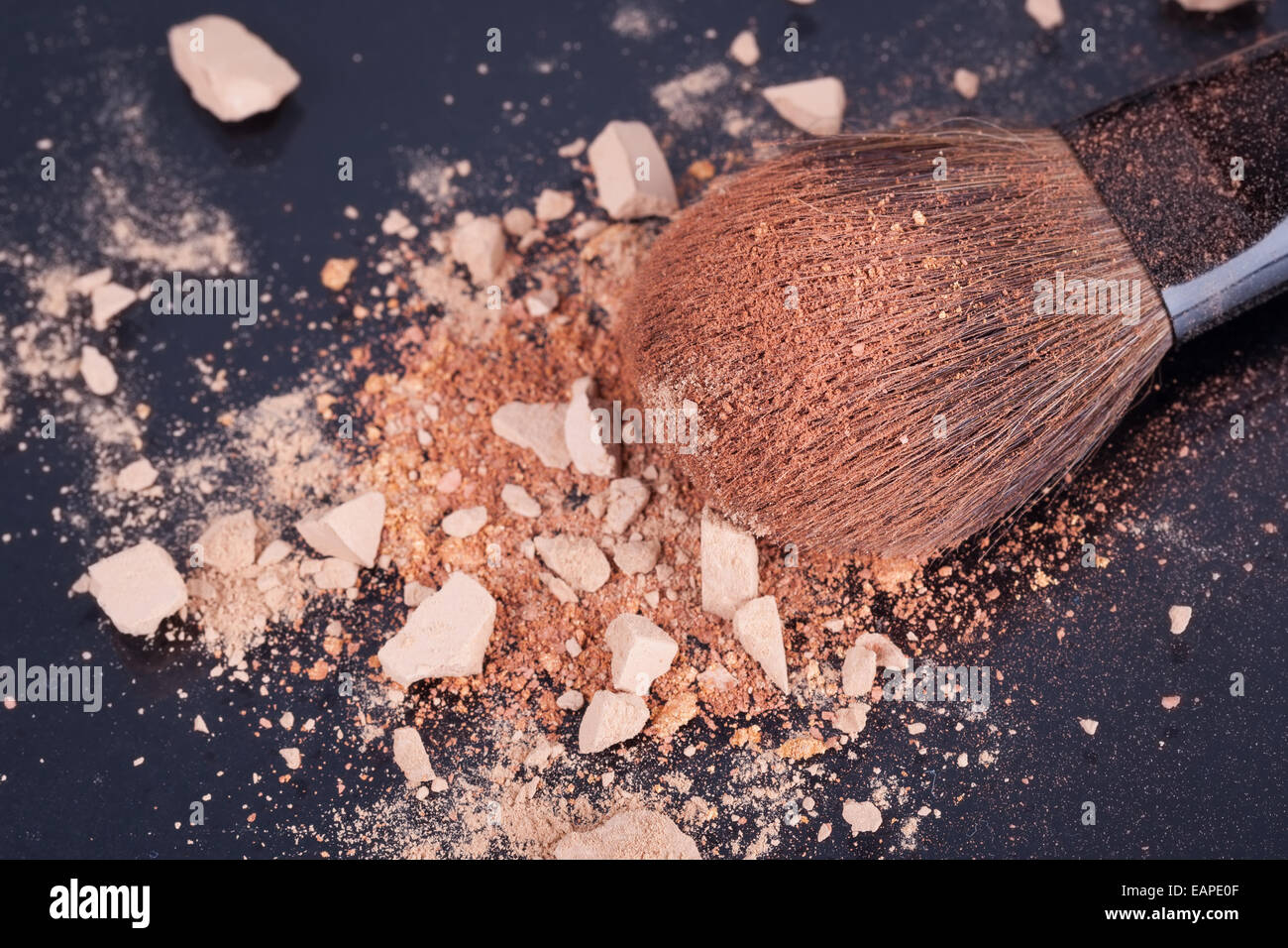 Face foundation powder product with crumbled texture Stock Photo - Alamy