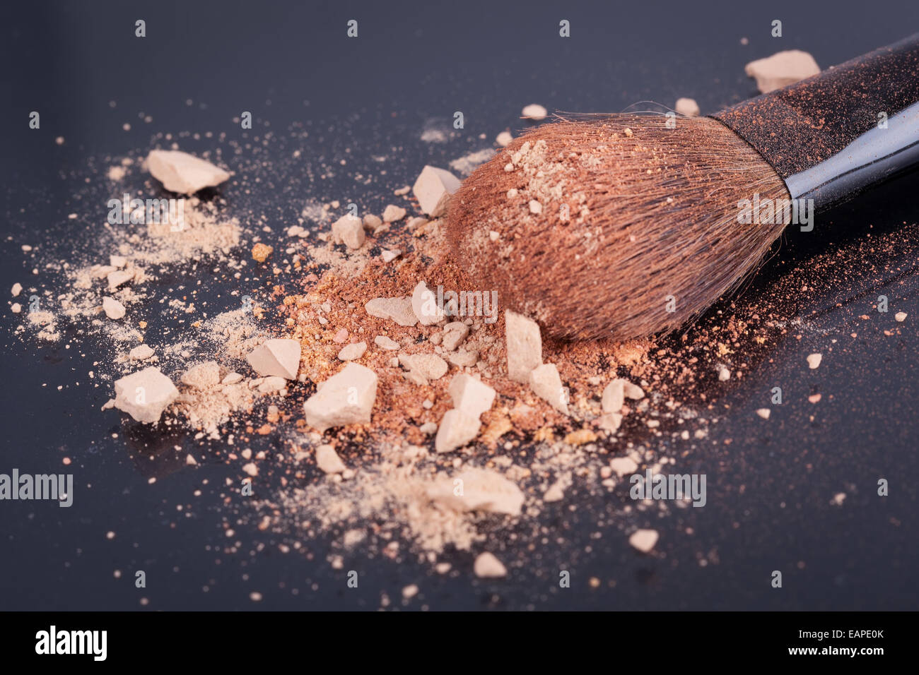 Face foundation powder product with crumbled texture Stock Photo - Alamy