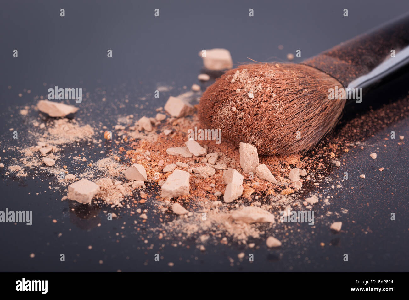 Face foundation powder product with crumbled texture Stock Photo - Alamy