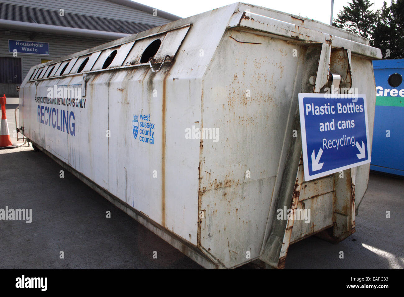 Glass Recycling Skip High Resolution Stock Photography and Images - Alamy
