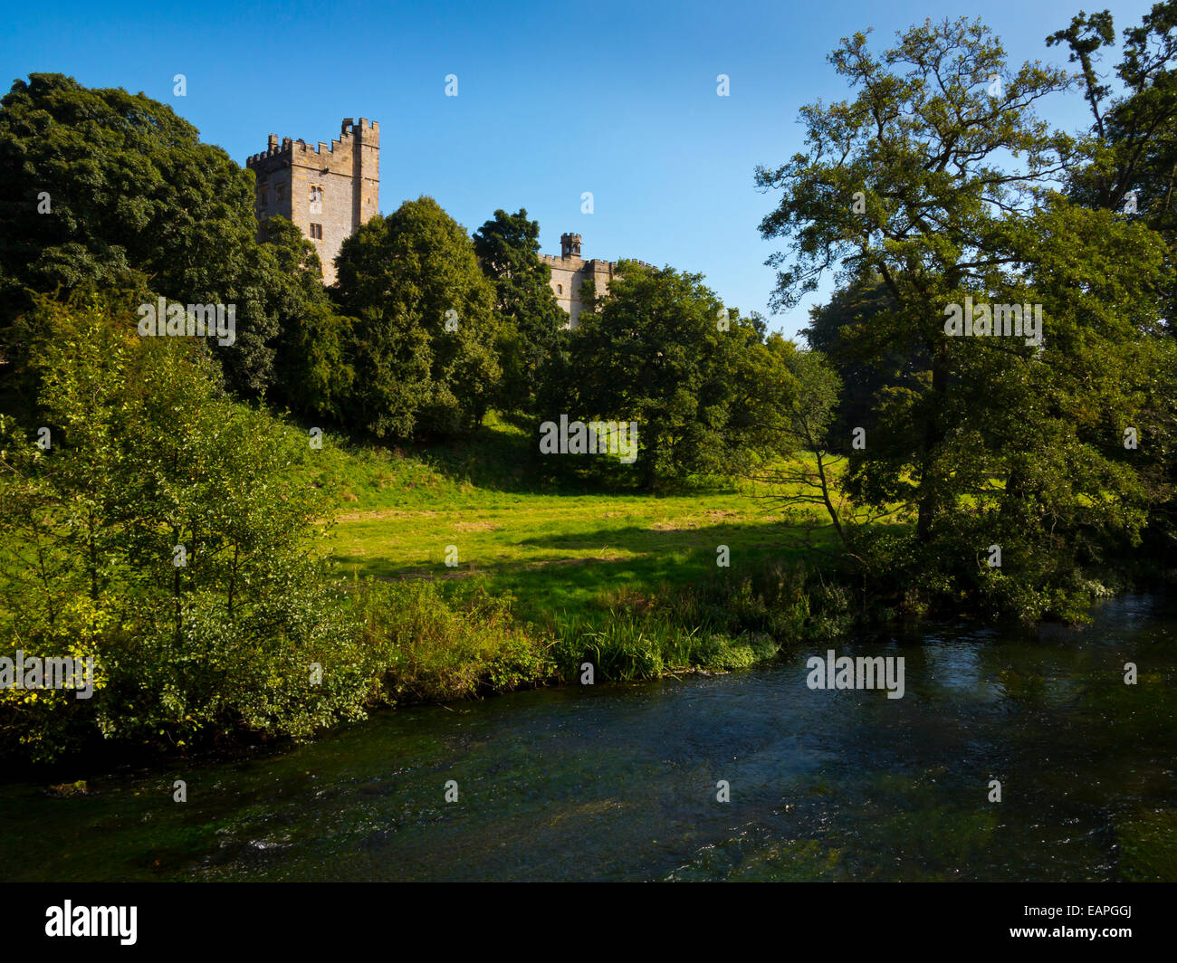 The River Wye in the Peak District Derbyshire England UK flowing near ...