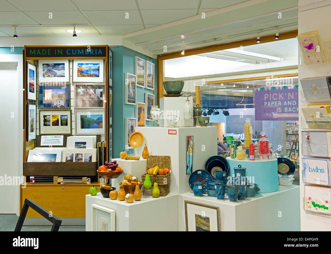 Made in Cumbria display at Rheged, Lake District attraction, near ...
