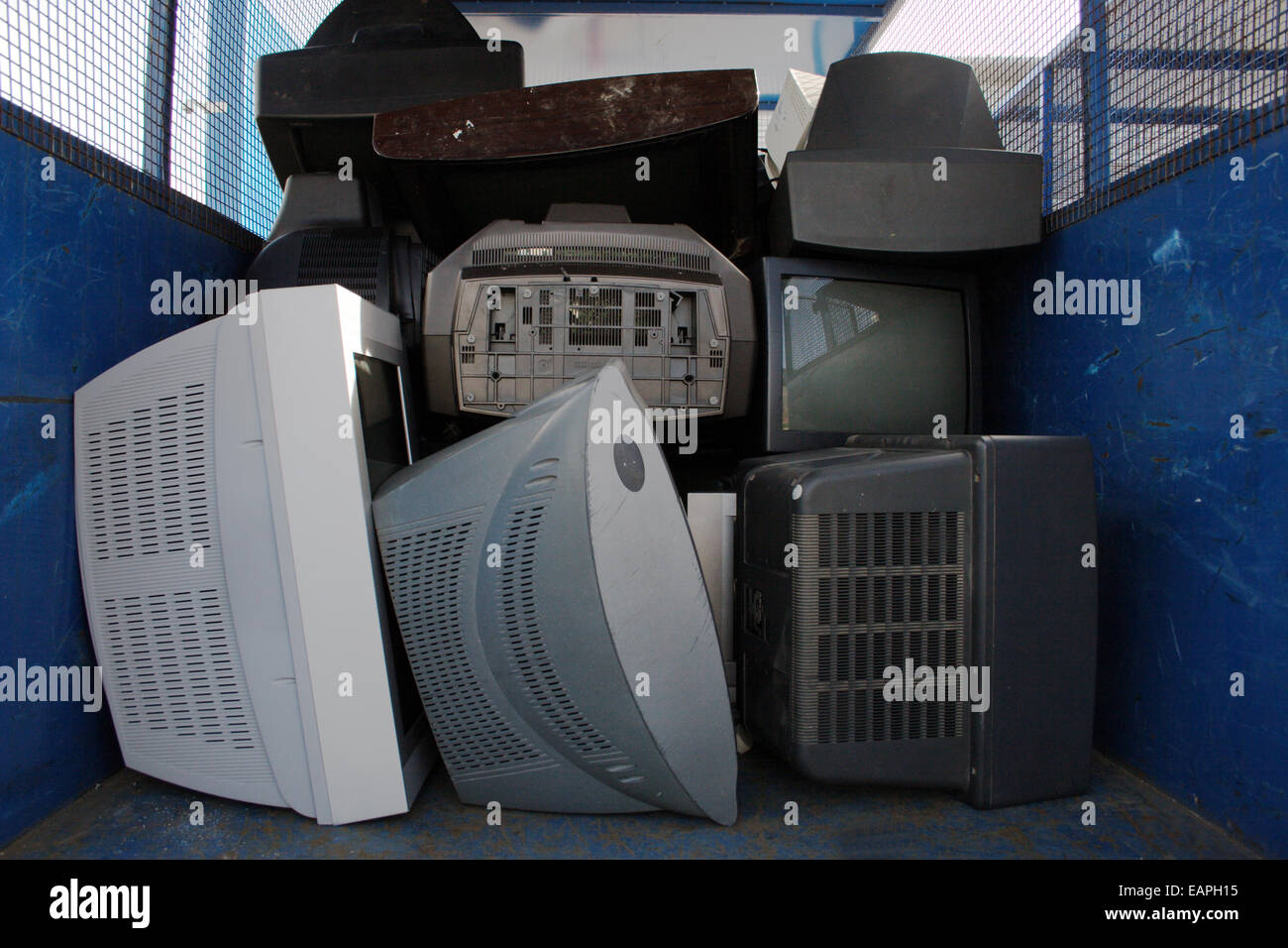 amenity tip & recycling, tv & computer monitor collection point Stock ...