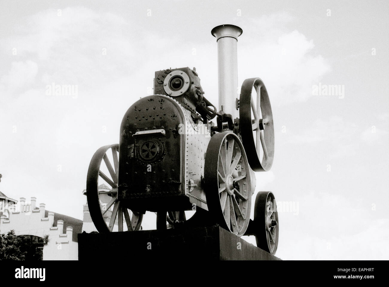 Old fashioned steam locomative train in Yogyakarta in Java in Indonesia ...