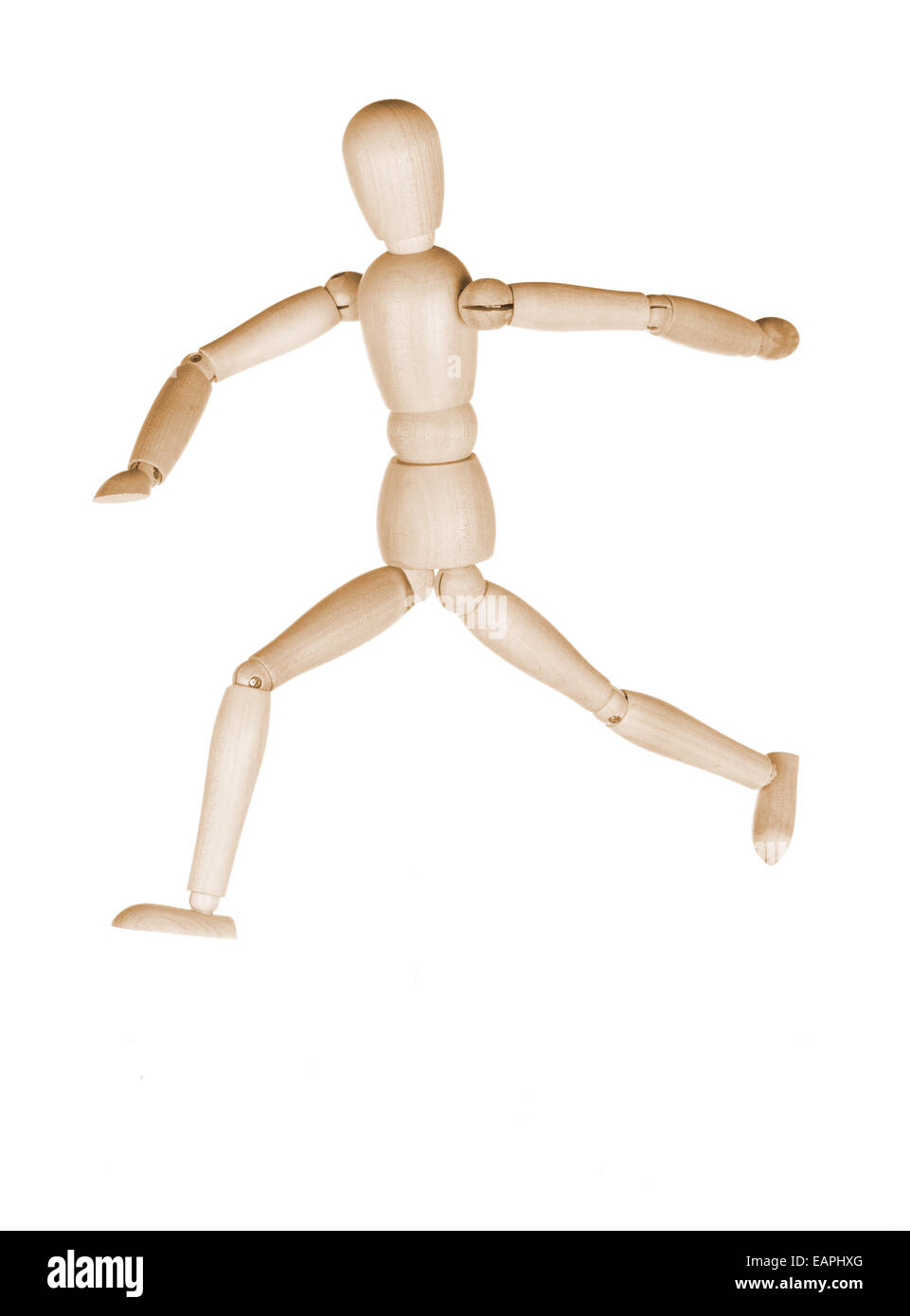 Wooden figure running hi-res stock photography and images - Alamy