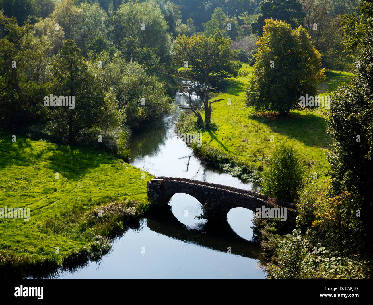 The River Wye in the Peak District Derbyshire England UK flowing near ...