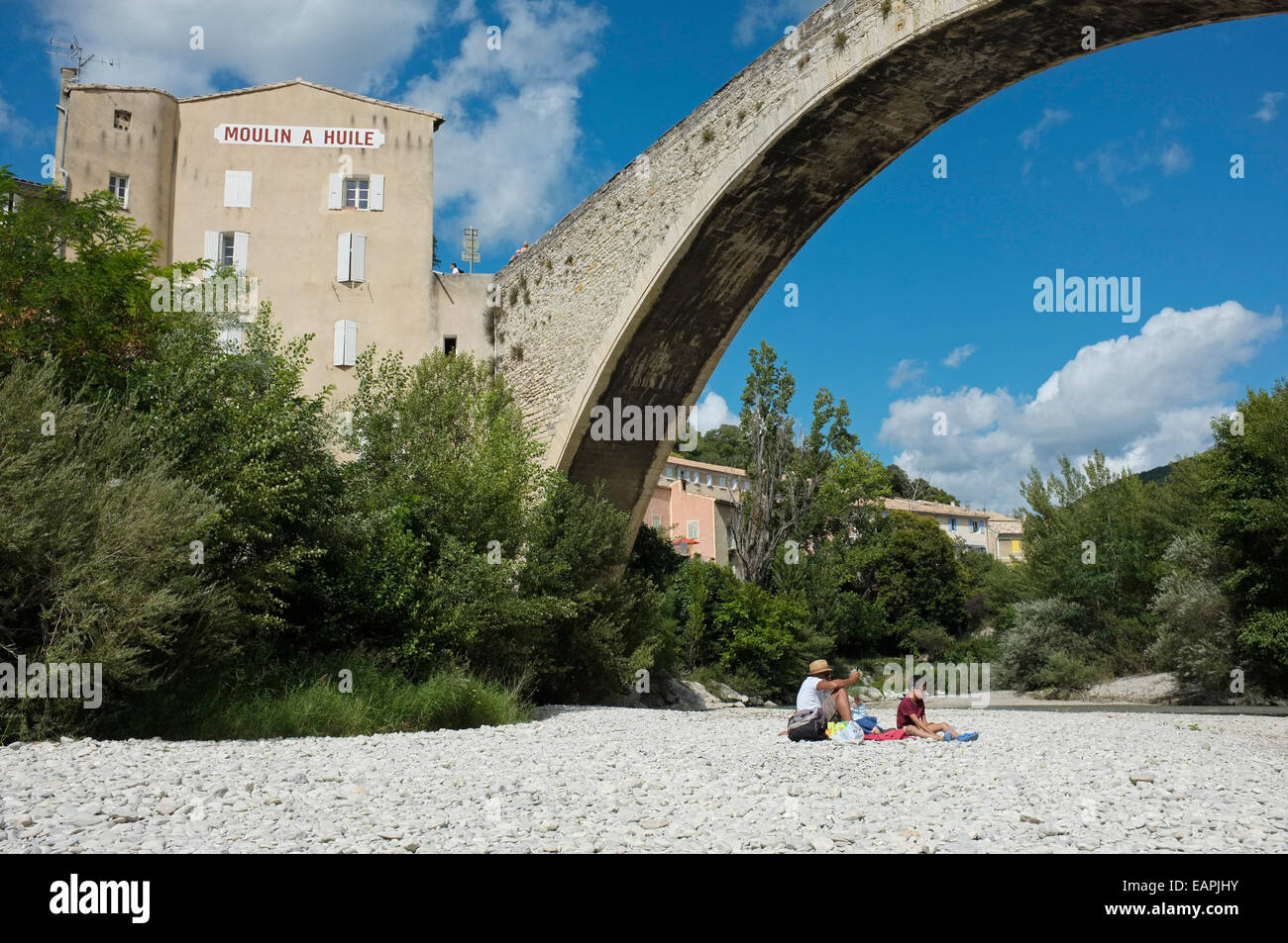 The Nyons Bridge (also referred to as the 'Roman Bridge') at Nyons ...