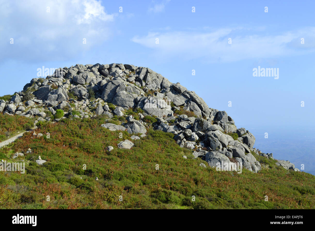Stones on top of Foia the highest mountain of Algarve, Portugal Stock ...