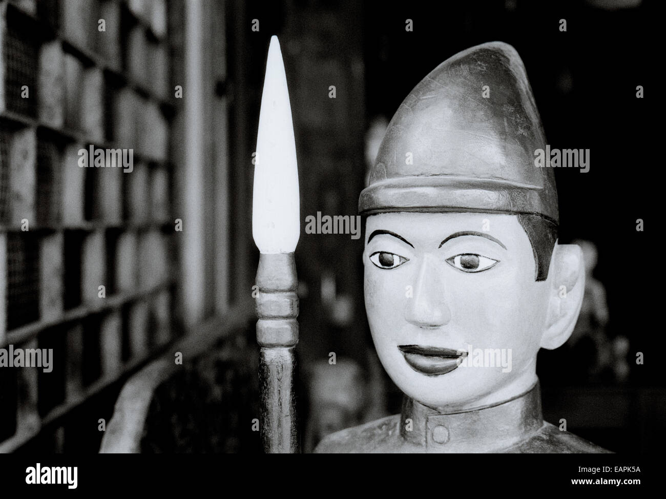 Warrior sculpture art in Yogyakarta in Java in Indonesia in Southeast ...