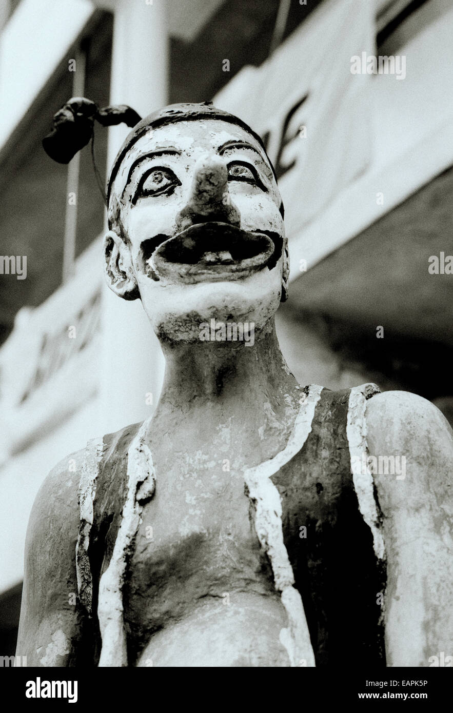 Bizarre clown in Yogyakarta in Java in Indonesia in Southeast Asia Far ...