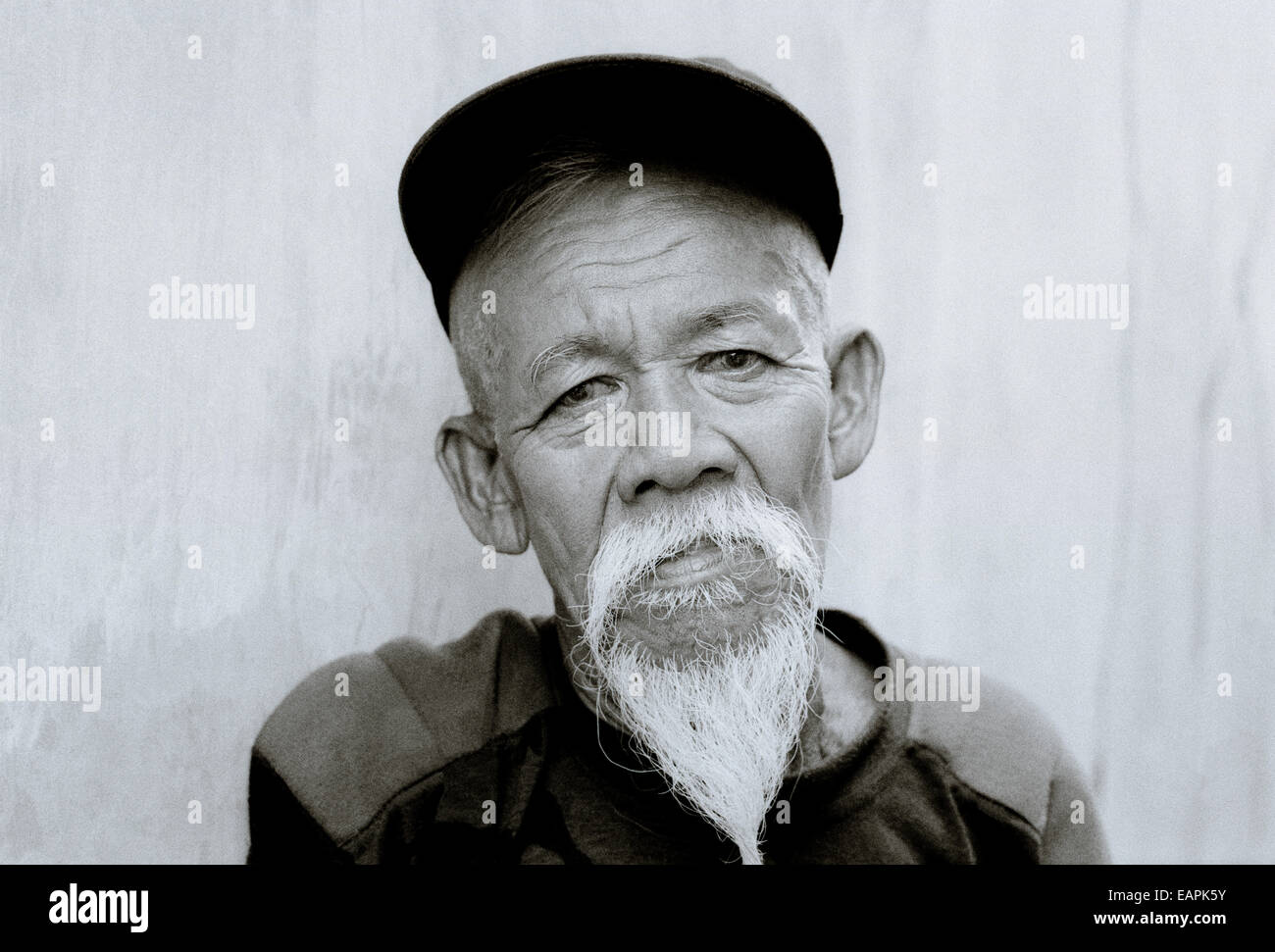 Elderly traditional Indonesian man in Yogyakarta in Java in Indonesia ...