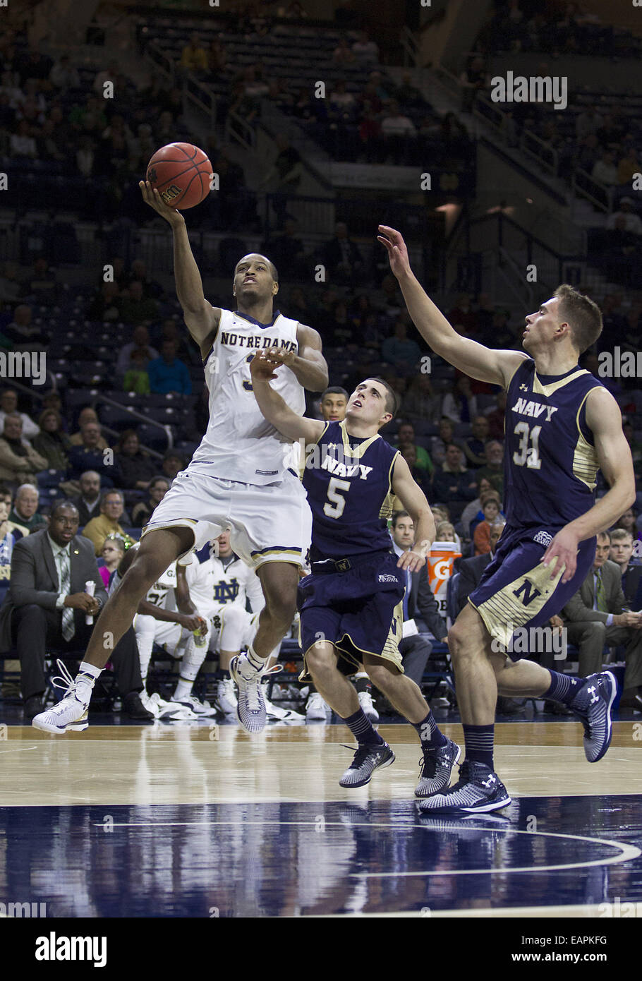 Notre dame fighting irish forward v j beachem 3 hi-res stock ...