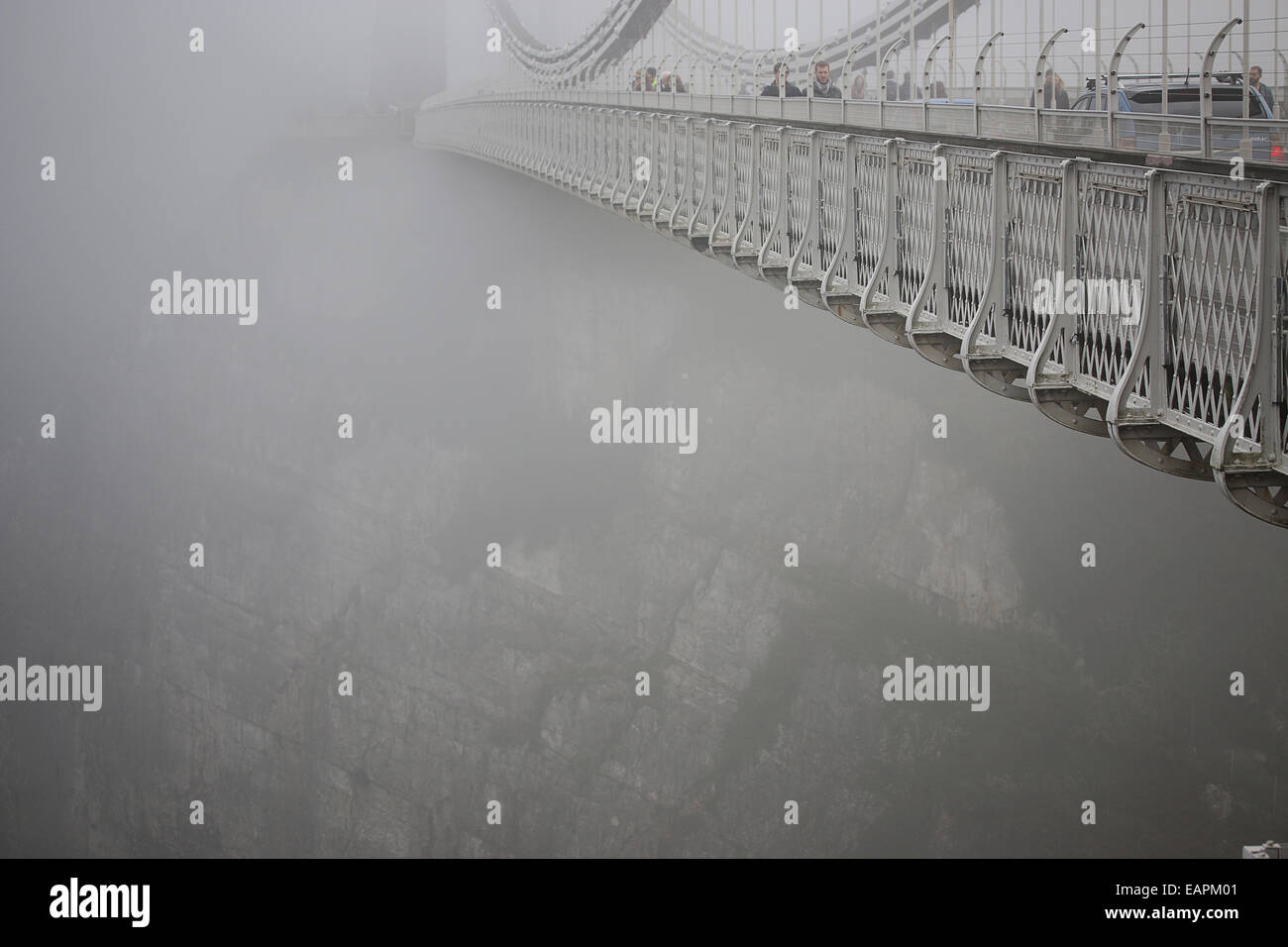 Bridge in the Fog Stock Photo - Alamy