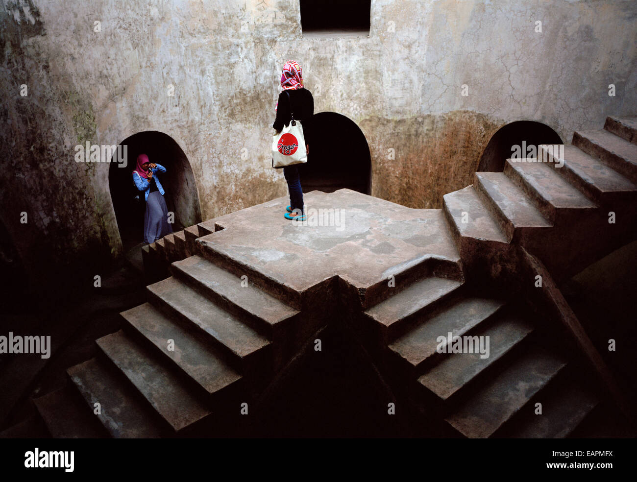 Underground mosque Sumur Gumuling in the Taman Sari complex in ...