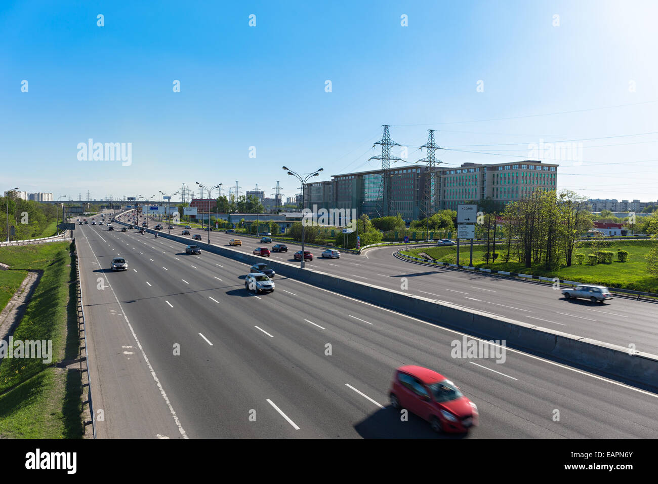 Moscow ring road, view from above, Russia Stock Photo - Alamy