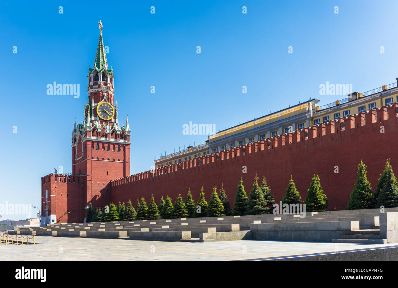 The Spasskaya Tower is the main tower with a through-passage on the ...