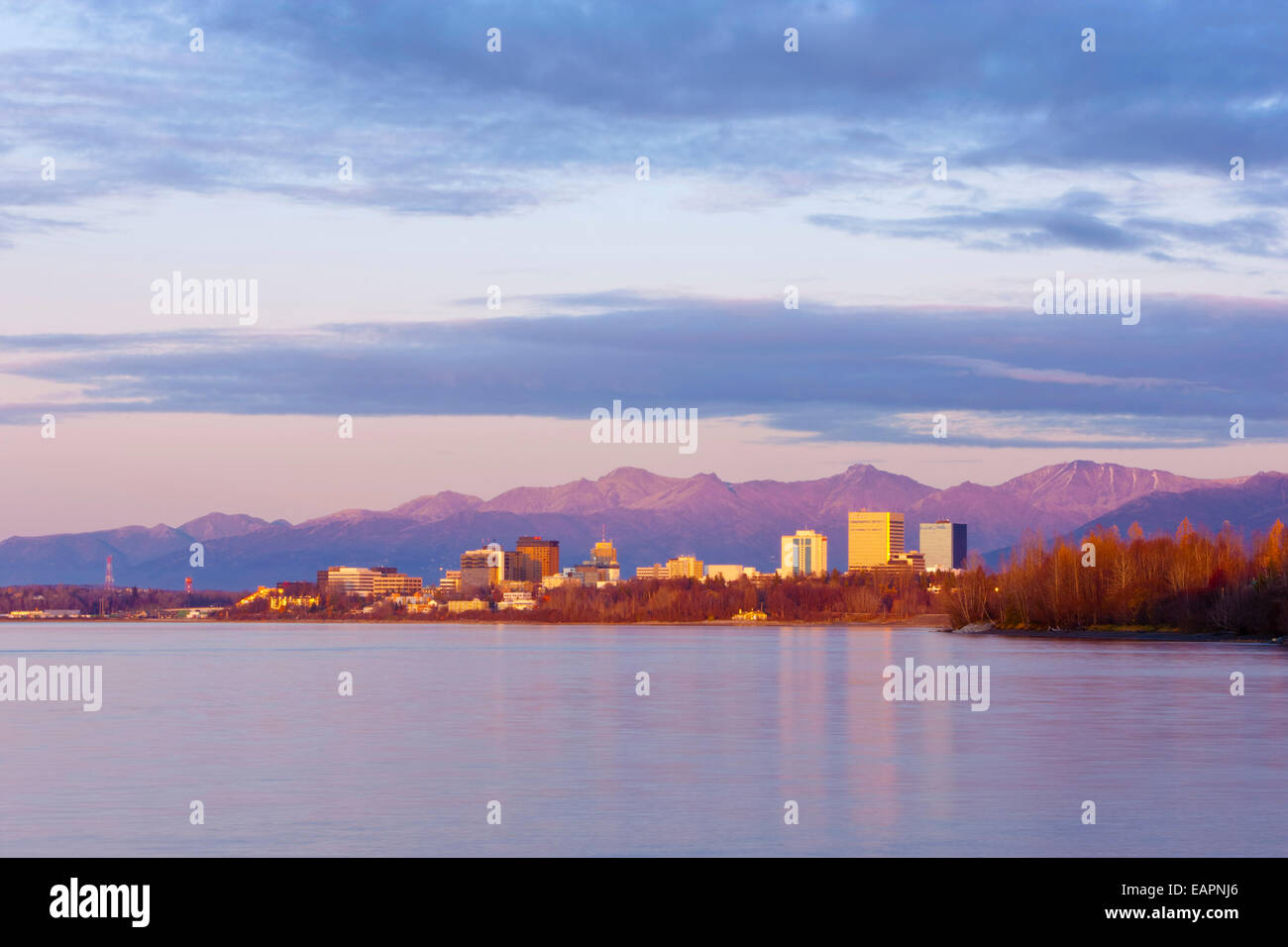 Anchorage skyline at sunrise hi-res stock photography and images - Alamy