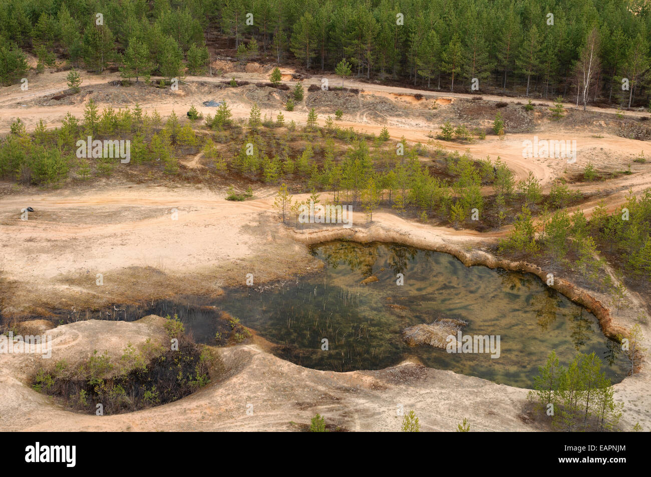 Sand extraction site in northeast Latvia Stock Photo - Alamy