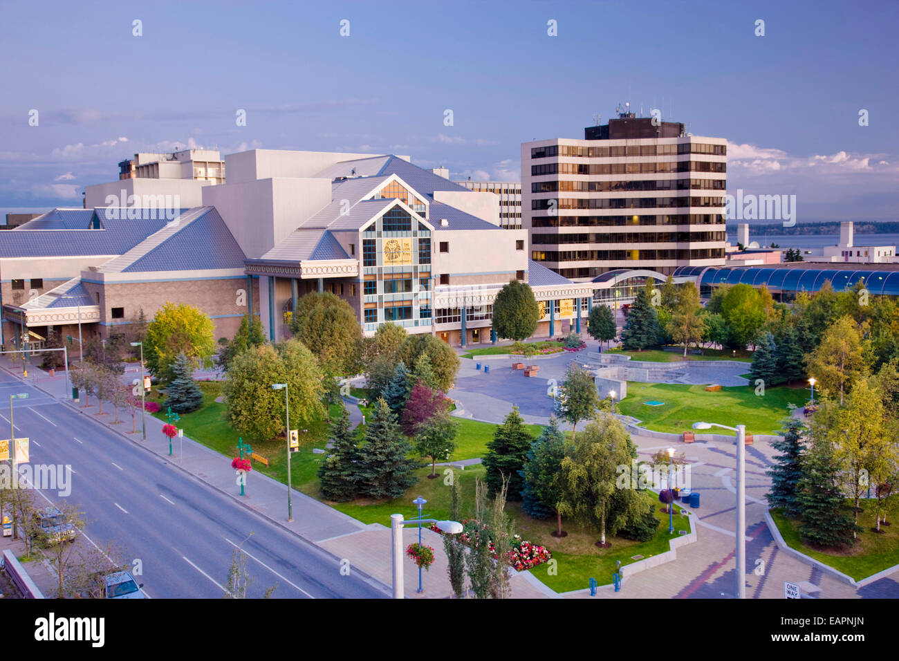 View Overlooking Town Square And The Performing Arts Center In Downtown ...