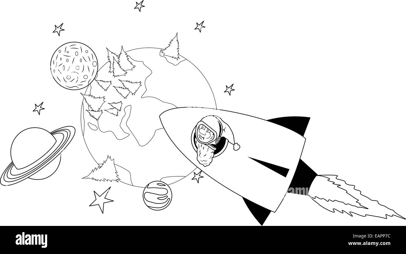 Rocket clip art Black and White Stock Photos & Images - Alamy