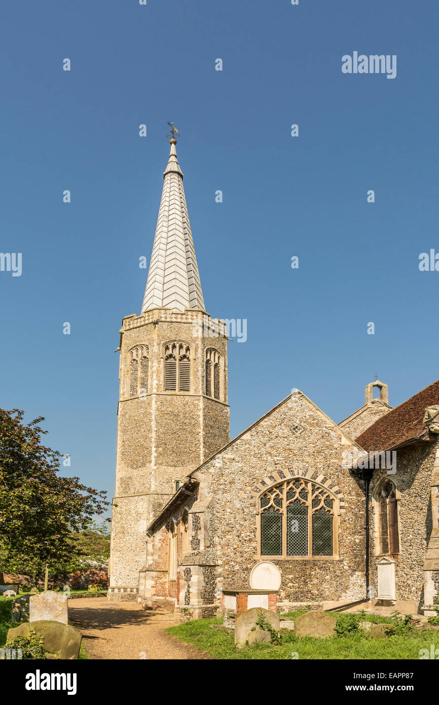All Saints Church in the picturesque village of Wickham Market, Suffolk ...