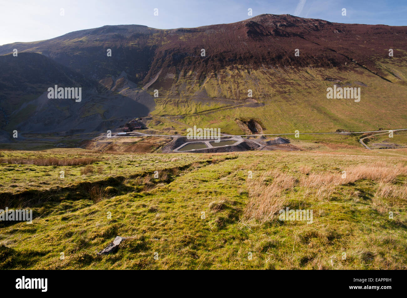 Force Crag Mine nestled in the Coledale Valley. Lake District National ...