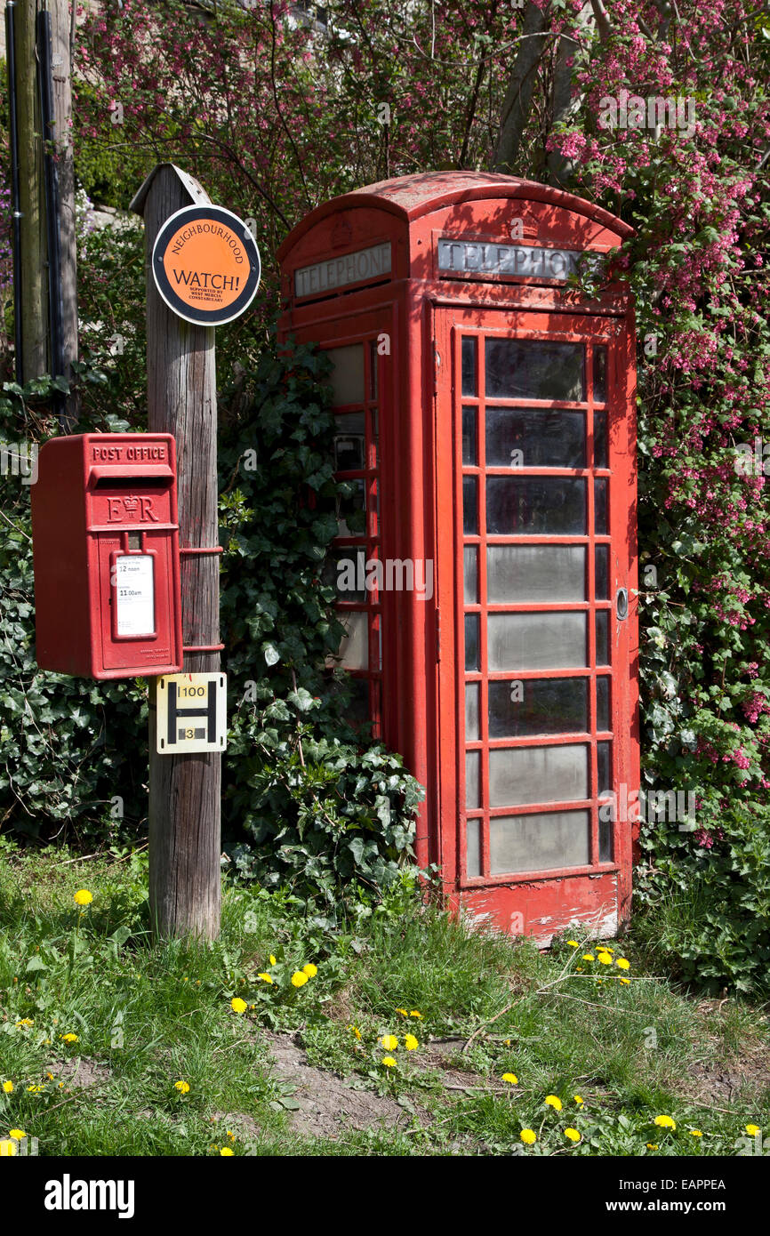 Phone box and letterbox Stock Photo - Alamy