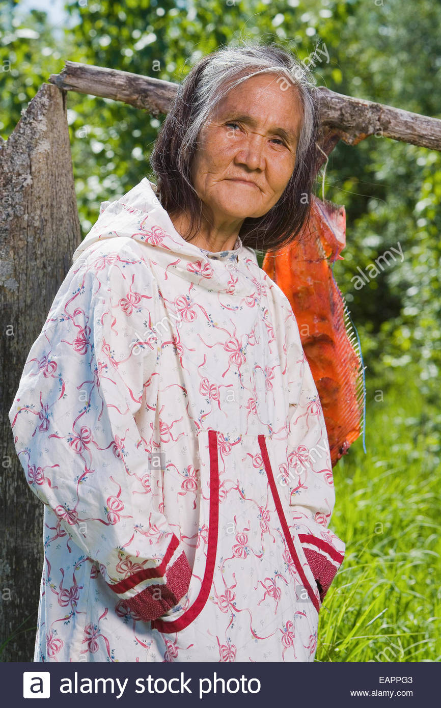 Native Alaskan In Traditional Dress Stock Photos & Native Alaskan In ...
