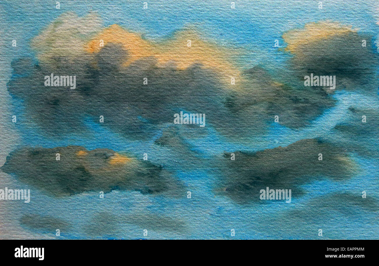 Watercolor sky texture hi-res stock photography and images - Alamy