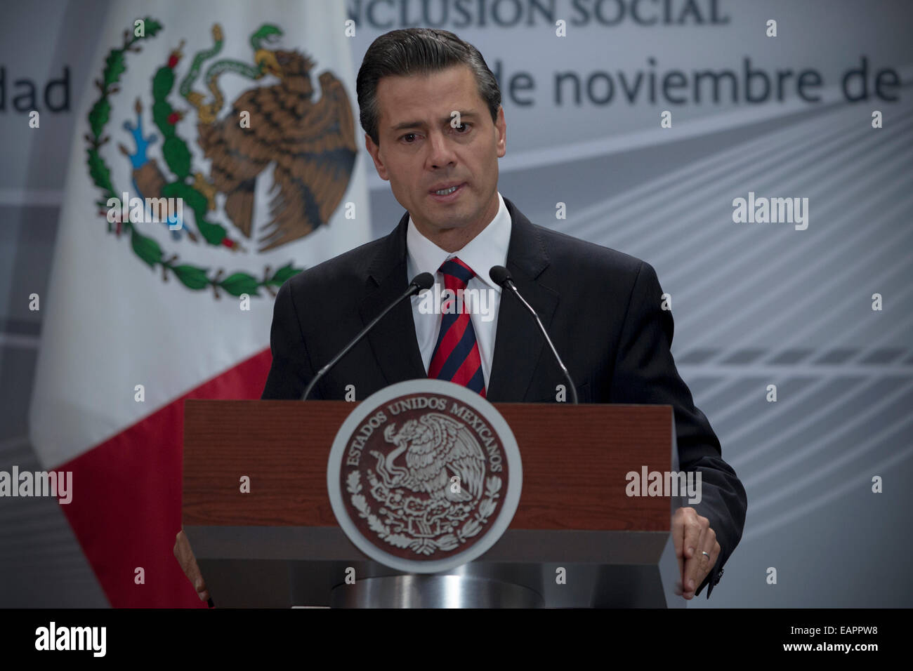 Mexico City, Mexico. 19th Nov, 2014. Mexico's President Enrique Pena ...