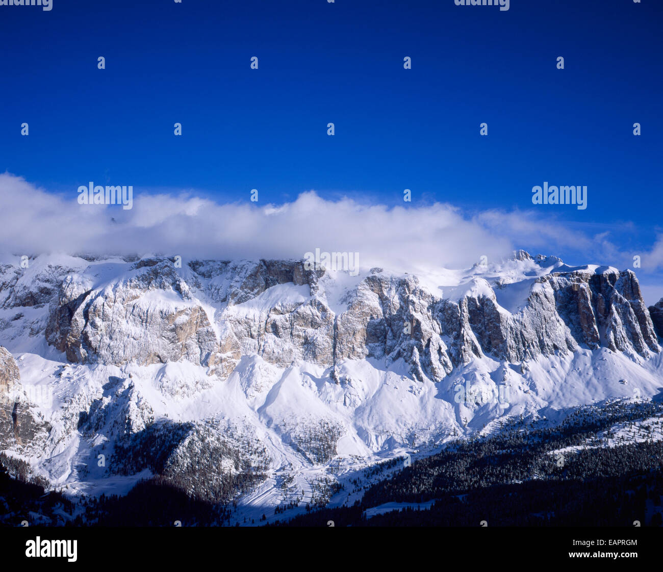 Cliff faces Gruppo del Sella Sella Gruppe Val Gardena Selva Dolomites ...