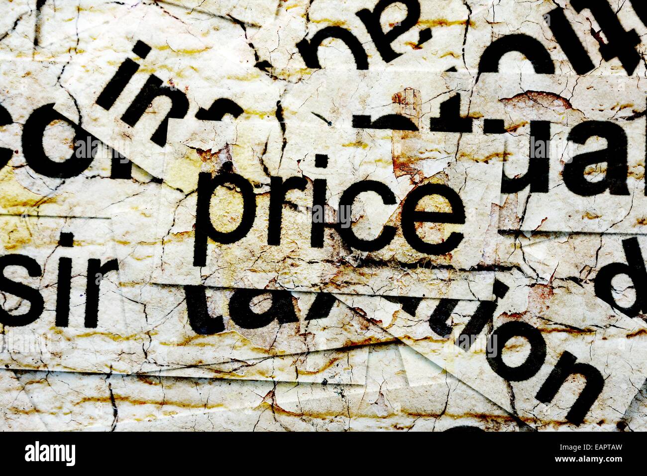 price word cloud Stock Photo - Alamy