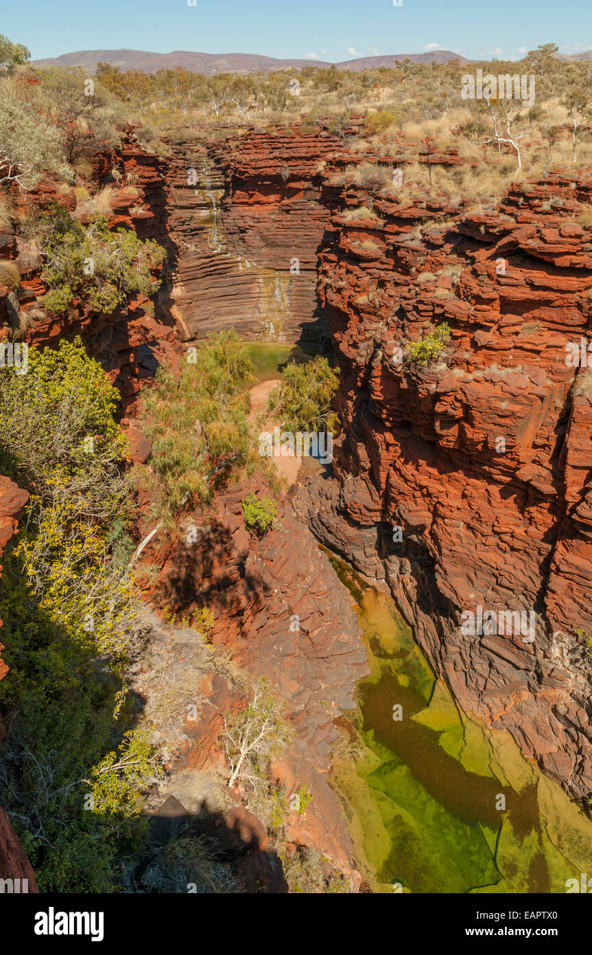 Joffre Waterfall and Gorge, Karijini NP, WA, Australia Stock Photo - Alamy