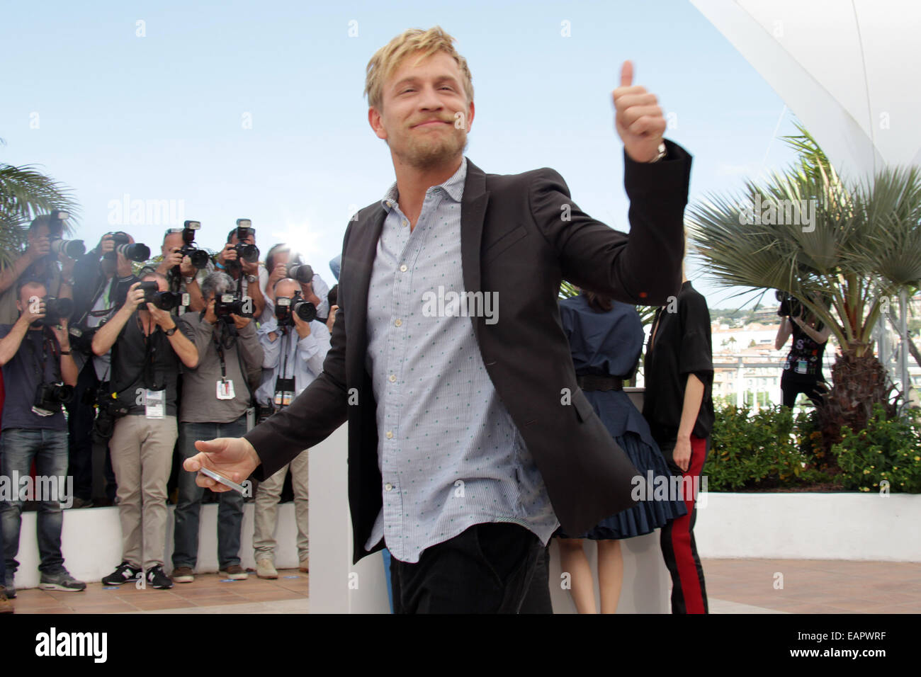Actor Jeremie Renier attends the 'Saint Laurent' photocall during the ...
